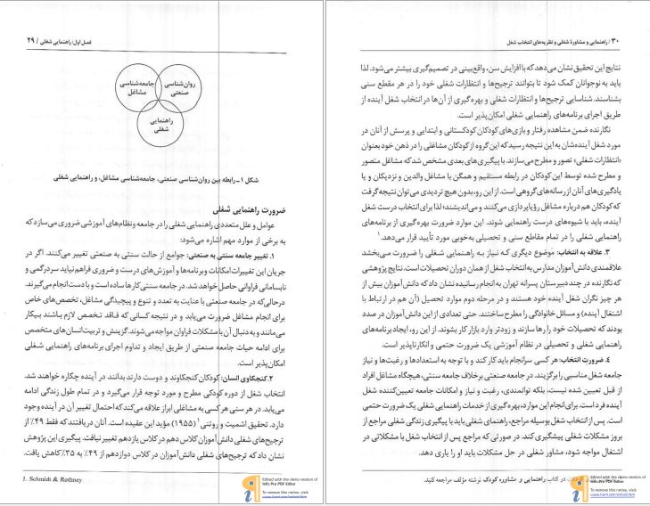 دانلود Pdf کتاب راهنمایی و مشاوره شغلی و نظریه انتخاب شغل 📗